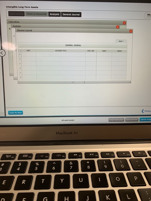 Solved Intangible Long-Term Assets Instructions Chart of | Chegg.com