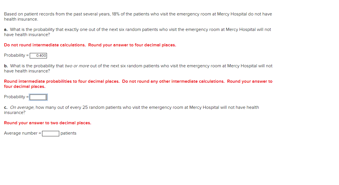 Solved Based on patient records from the past several years, | Chegg.com