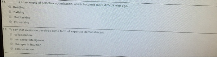 Solved is an example of selective optimization, which | Chegg.com