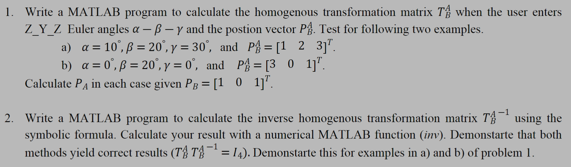 Solved Solve 2 ﻿onlywrite A Matlab Program To Calculate The 2828