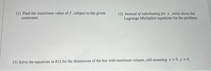 Solved For # 7-13, assume a rectangular box is placed in the | Chegg.com