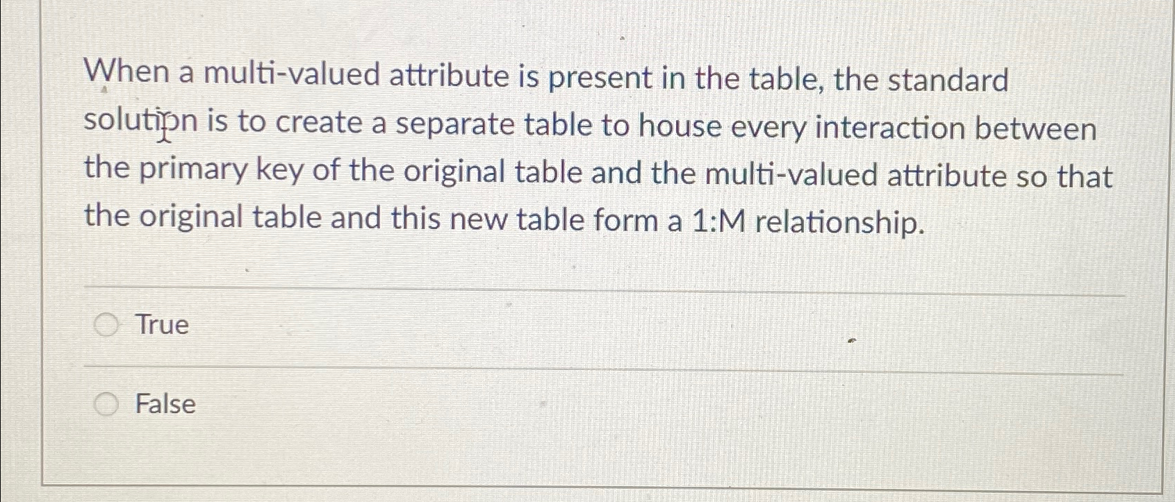 Solved When a multi-valued attribute is present in the | Chegg.com