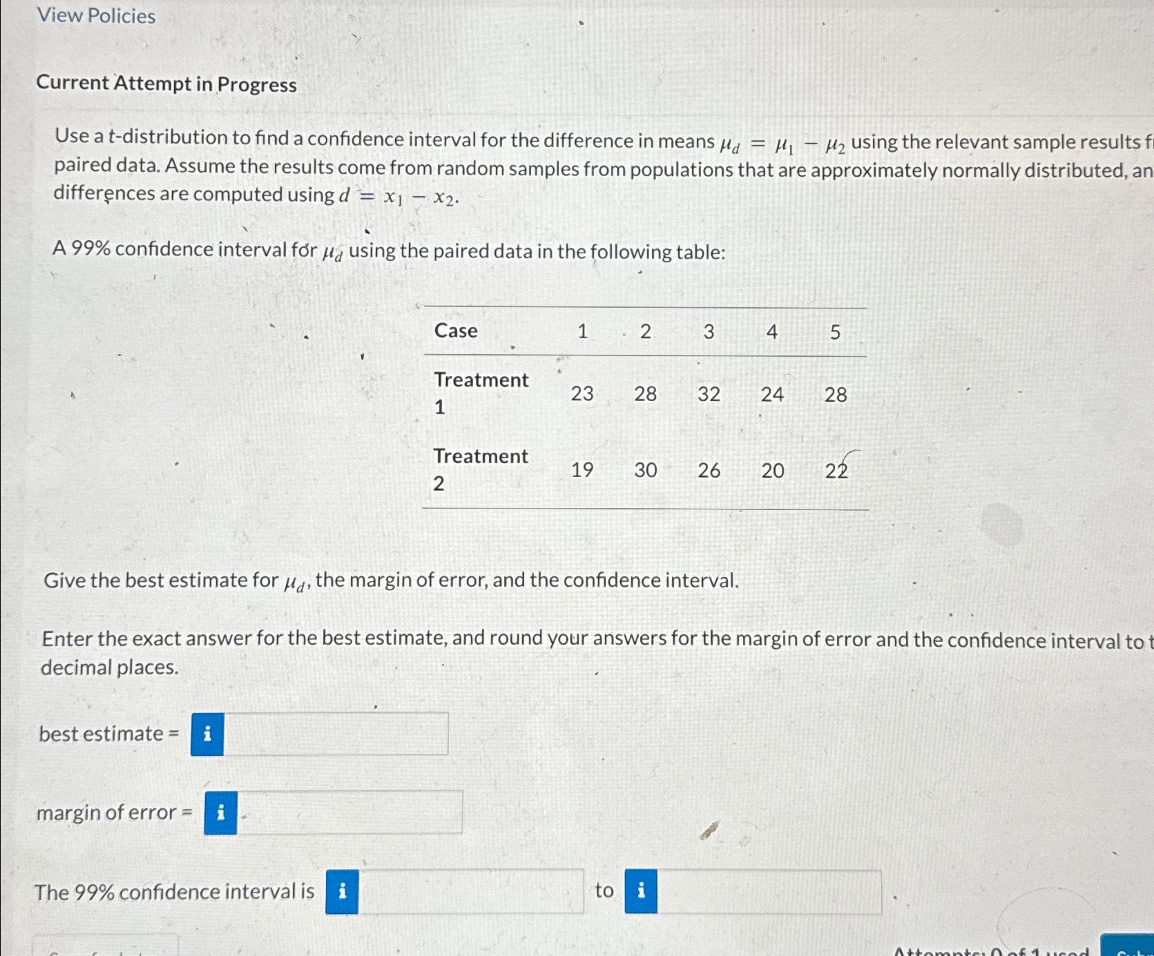 Solved View PoliciesCurrent Attempt in ProgressUse a | Chegg.com