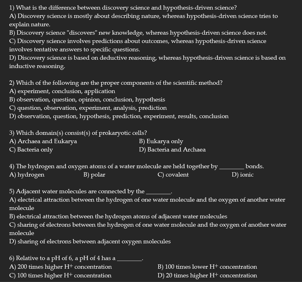 Solved What Is The Difference Between Discovery Science And 9649
