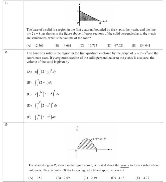 Solved The base of a solid is a region in the first quadrant | Chegg.com