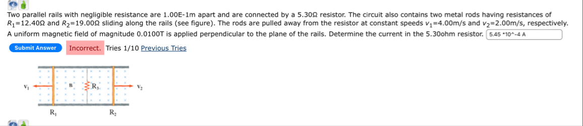 Solved Two parallel rails with negligible resistance are | Chegg.com