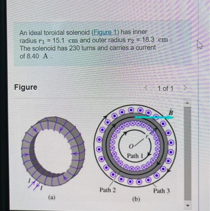 [solved] An Ideal Toroidal Solenoid Figure 1 Has Inner Ra