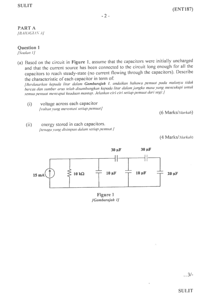 Solved Question 1 /Soalan I/ (a) Based on the circuit in | Chegg.com
