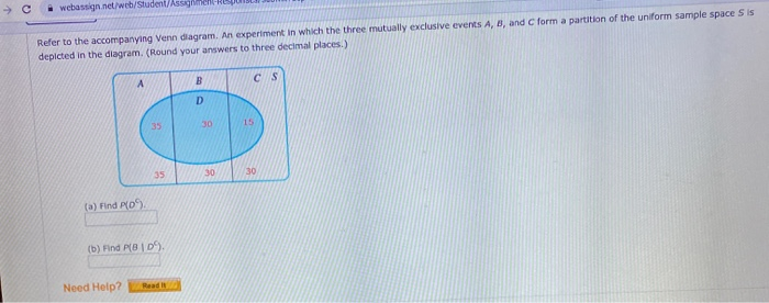 Solved form a partition of the uniform sample space Sis | Chegg.com