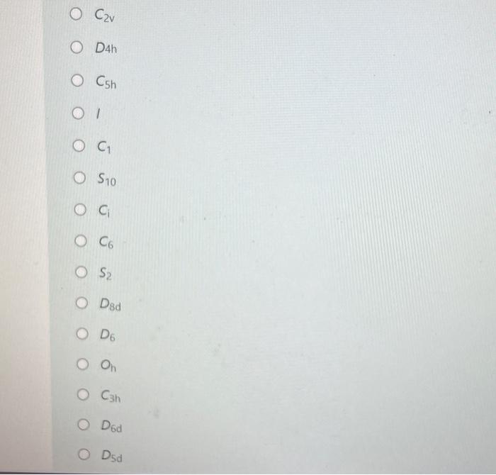 Solved Assign the point group for the molecule below: C4v | Chegg.com