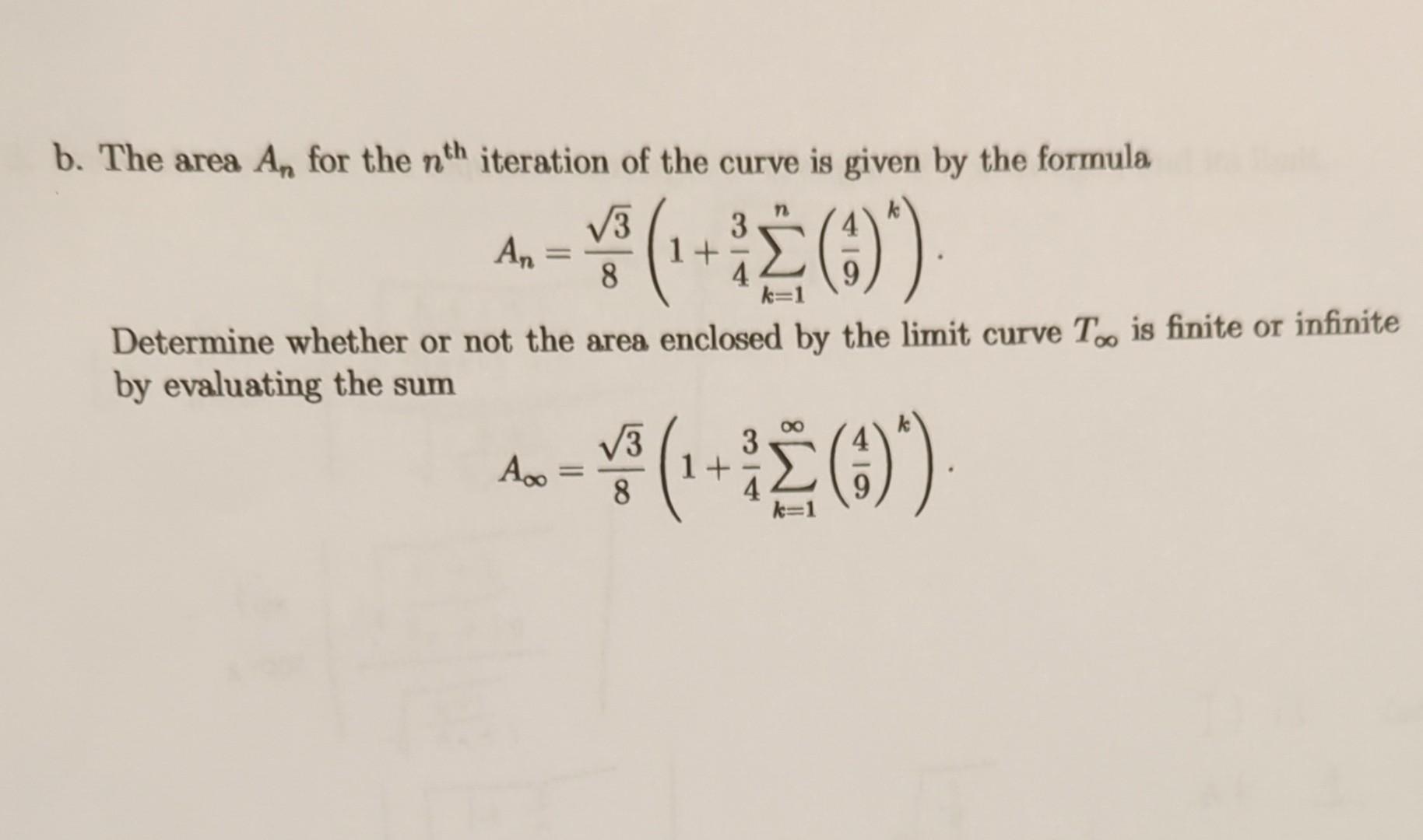 Solved 1. The Koch snowflake is the fractal curve obtained | Chegg.com