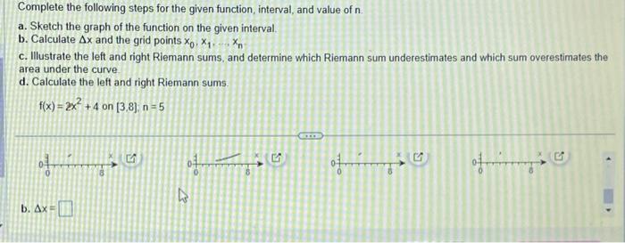 Solved Complete the following steps for the given function, | Chegg.com