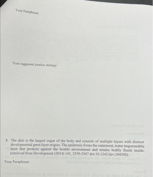Solved Exercise 3: Paraphrasing Directions: 1. Rend each | Chegg.com