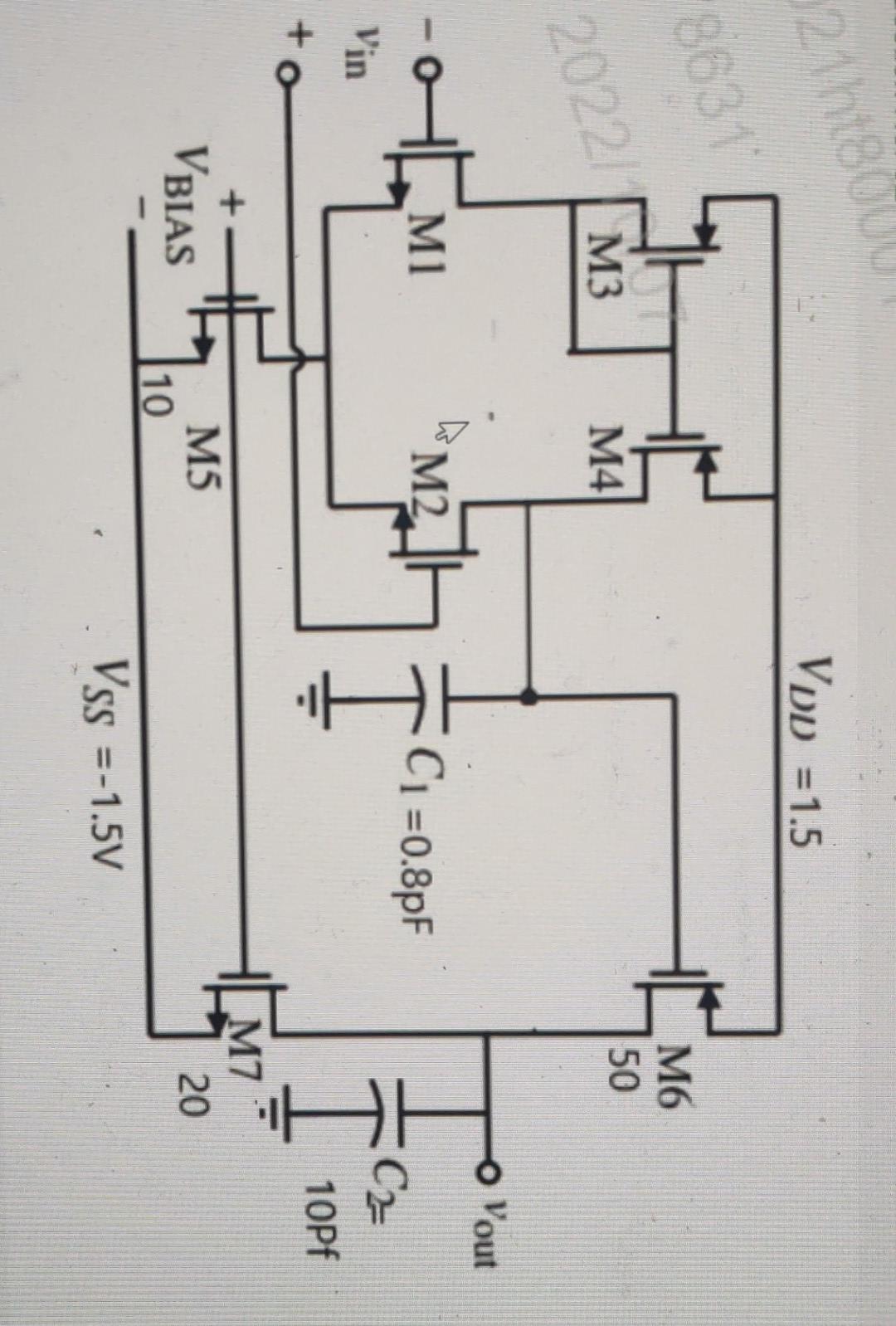 For the comparator circuit shown below. evaluate the | Chegg.com