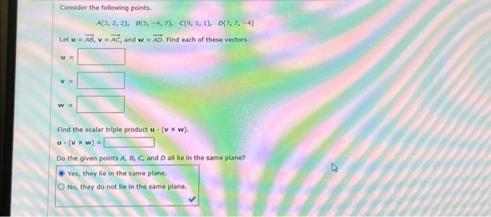 Solved Consider the following points. | Chegg.com