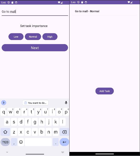 Solved Android Studio: I am creating a to-do list app with | Chegg.com