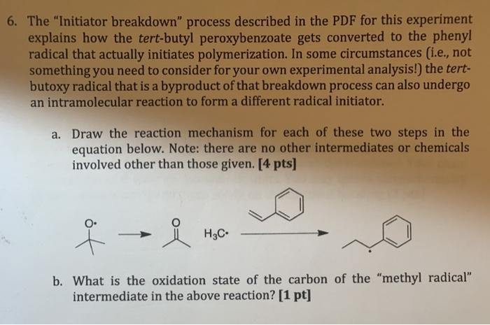 Solved 6. The "Initiator breakdown" process described in the | Chegg.com