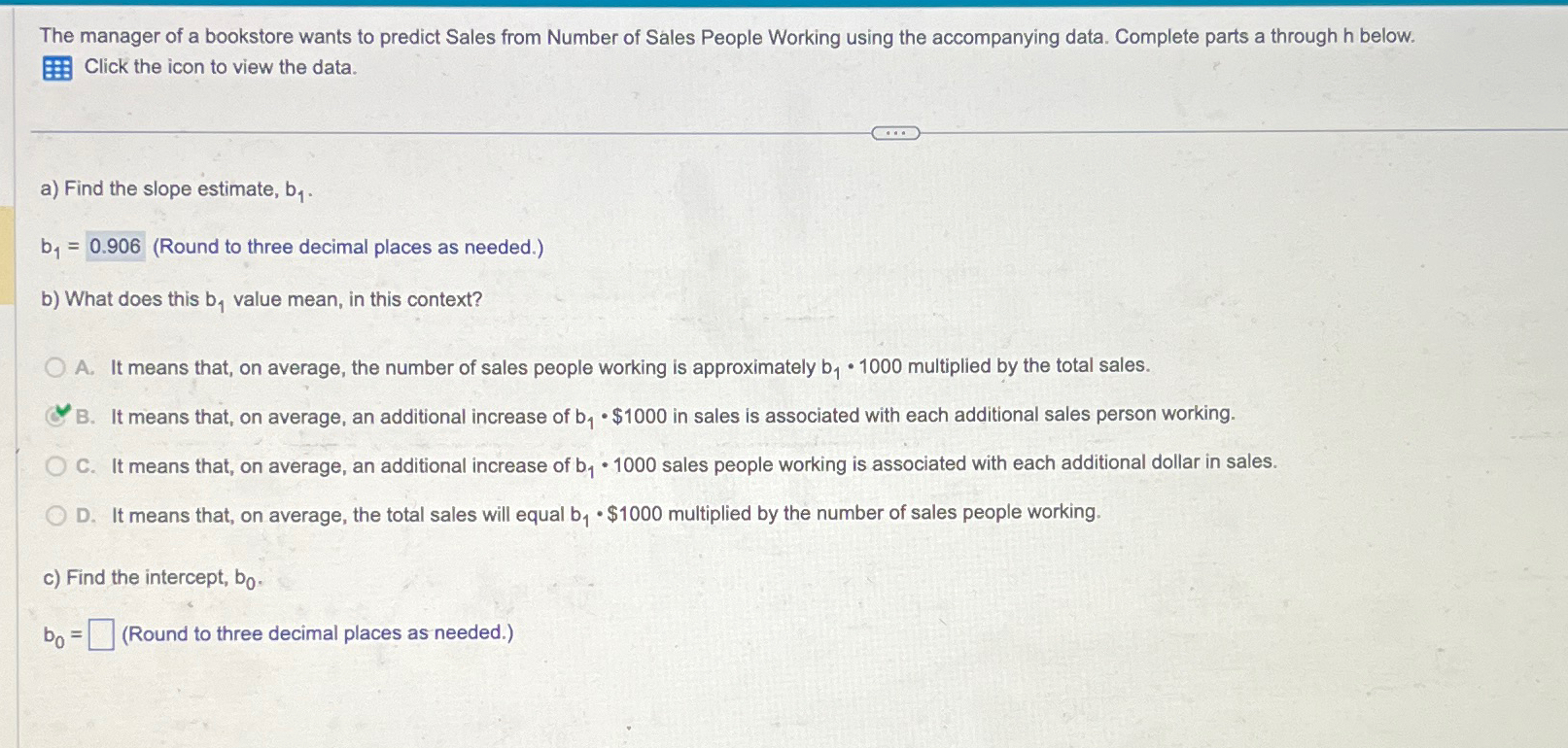 Solved The manager of a bookstore wants to predict Sales | Chegg.com