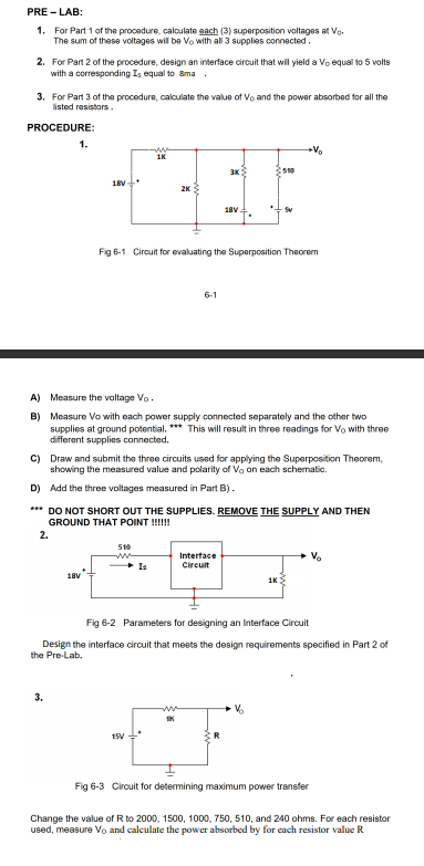 Solved PRE - ﻿LAB:For Part 1 ﻿of the procedure, calculate | Chegg.com