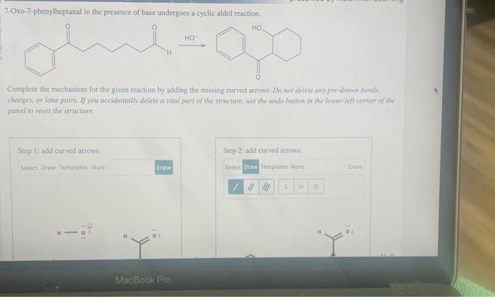 Solved 7-0xo-7-phenytheptanal in the presence of base | Chegg.com