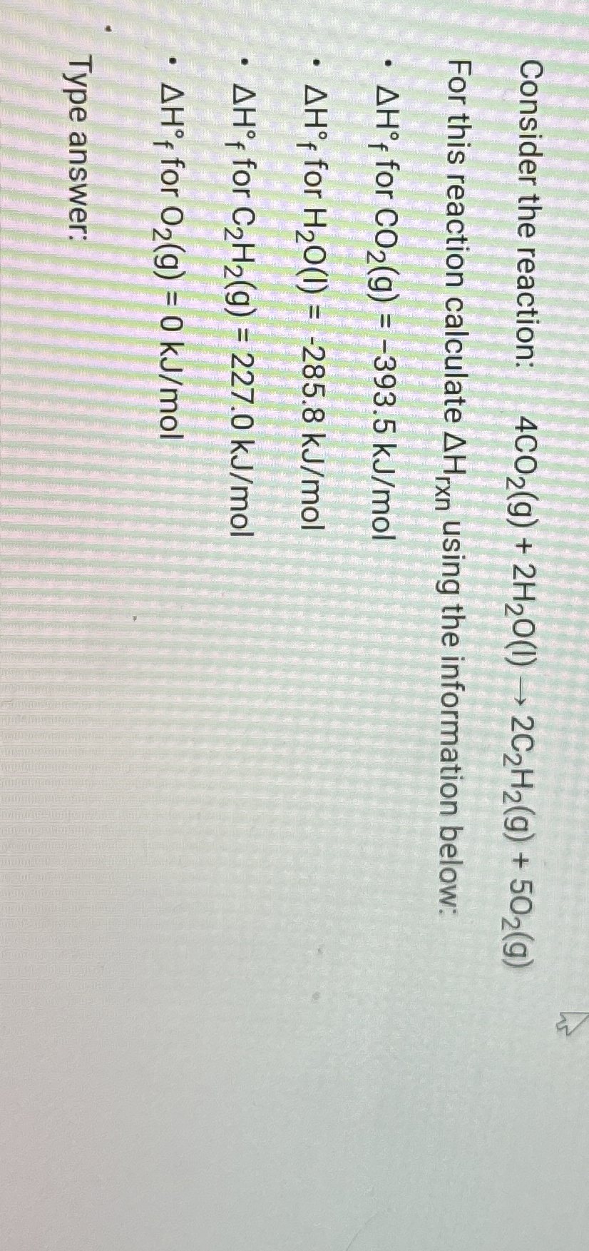 Solved Consider the reaction: | Chegg.com
