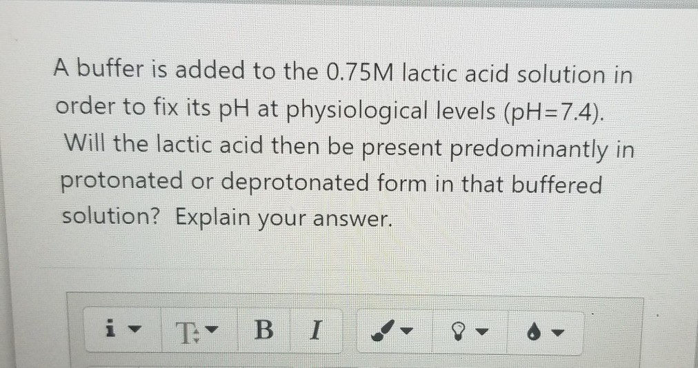 Solved The Aqueous Dissociation Of Lactic Acid Shown Below