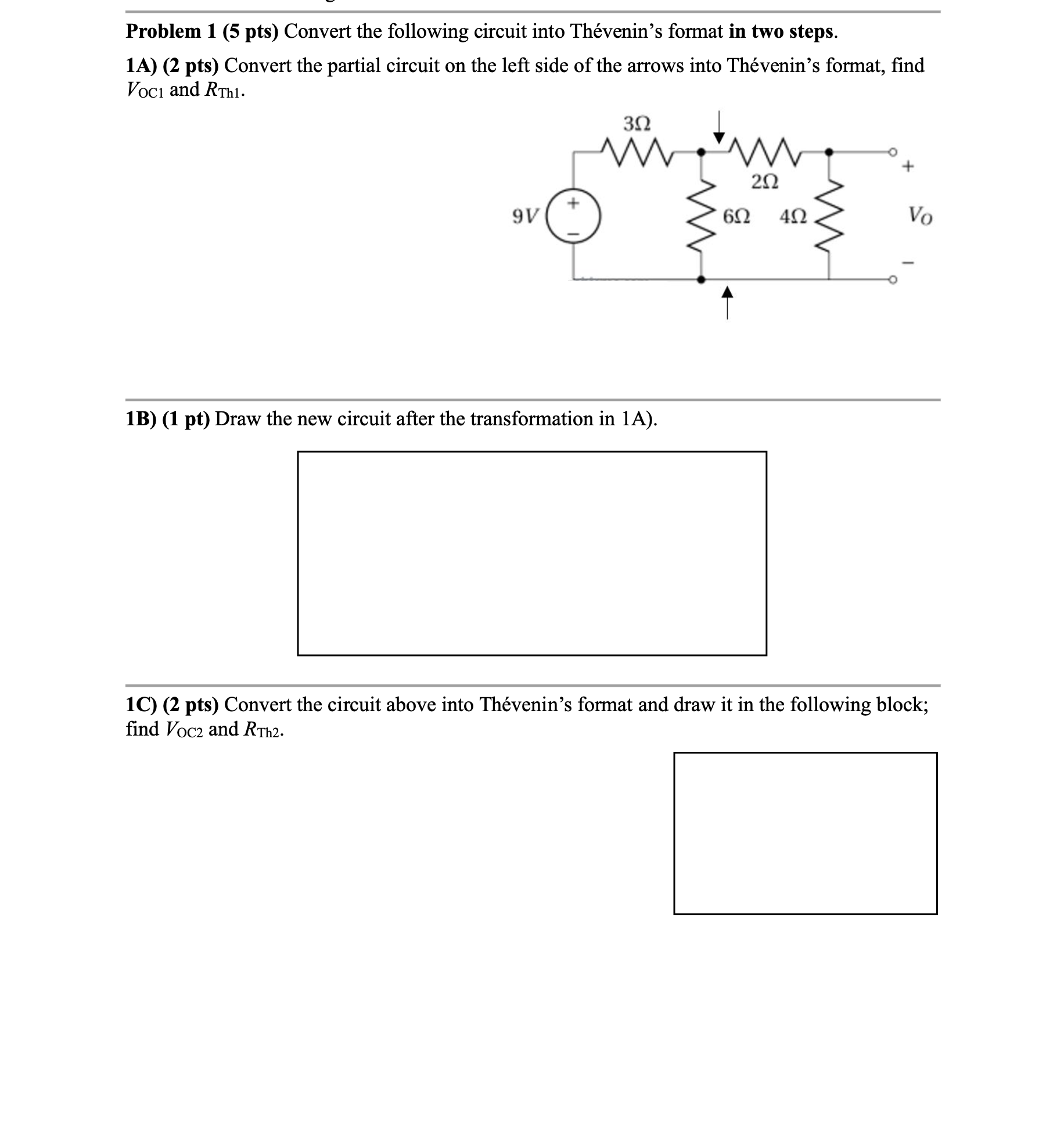 Solved Problem 1 (5 ﻿pts) ﻿Convert the following circuit | Chegg.com