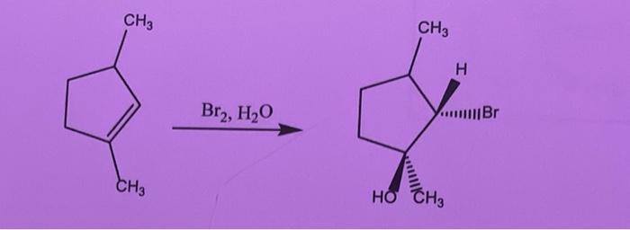 Solved CH3 CH3 Br2, H2O CH3 Н .lBr HỒ CH3 | Chegg.com