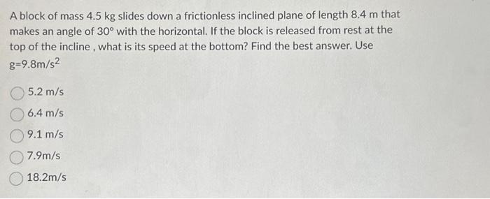 Solved Under The Influence Of A Force An Object Of Mass 2