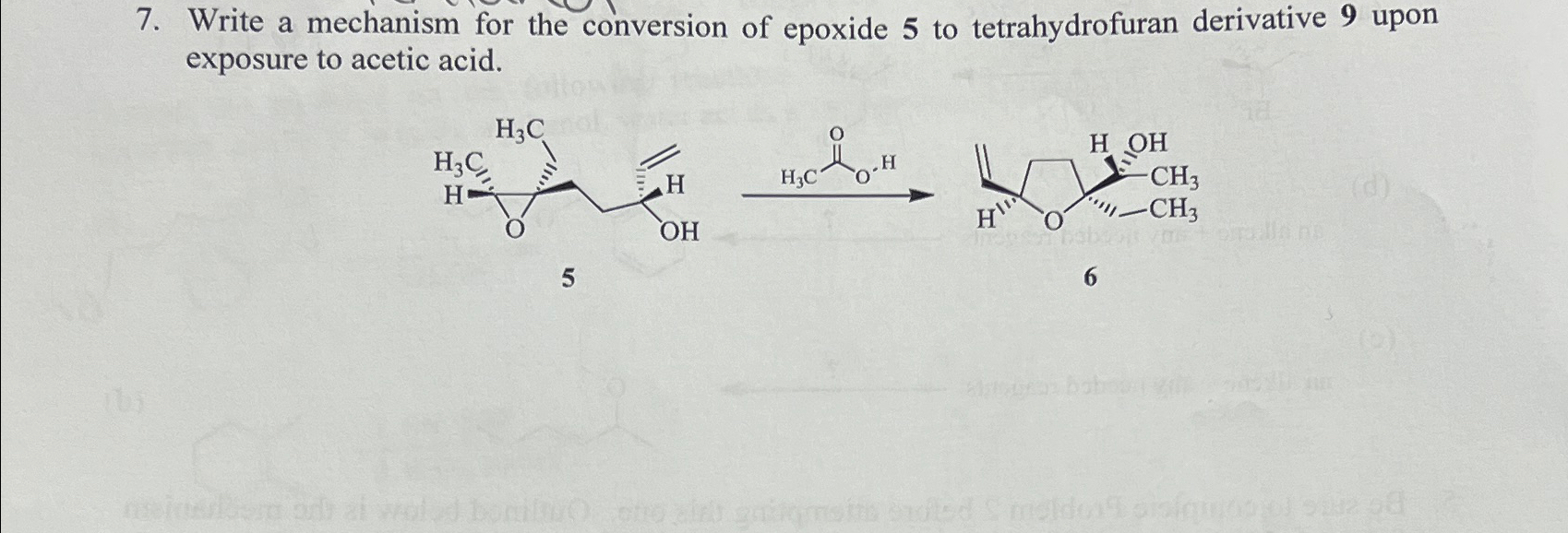 Solved Write a mechanism for the conversion of epoxide 5 ﻿to | Chegg.com