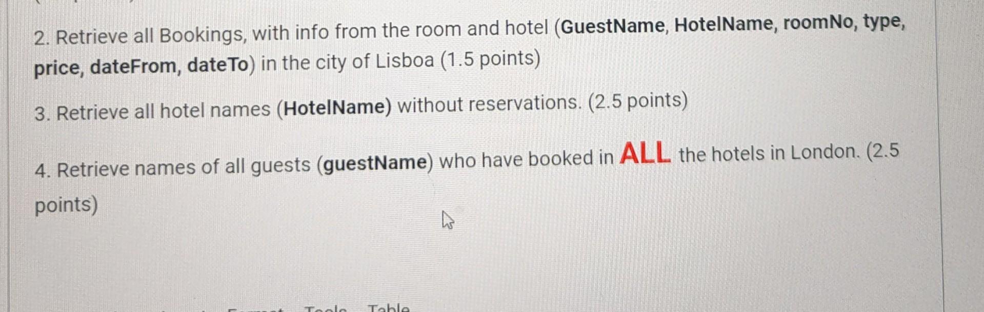 Solved The following tables form part of a database held in | Chegg.com