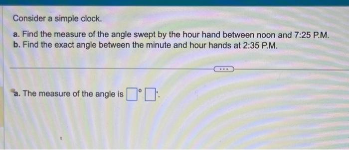 Solved Consider a simple clock. a. Find the measure of the | Chegg.com
