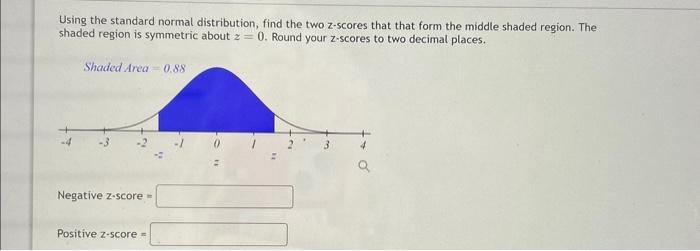 Solved Using the standard normal distribution, find the two | Chegg.com