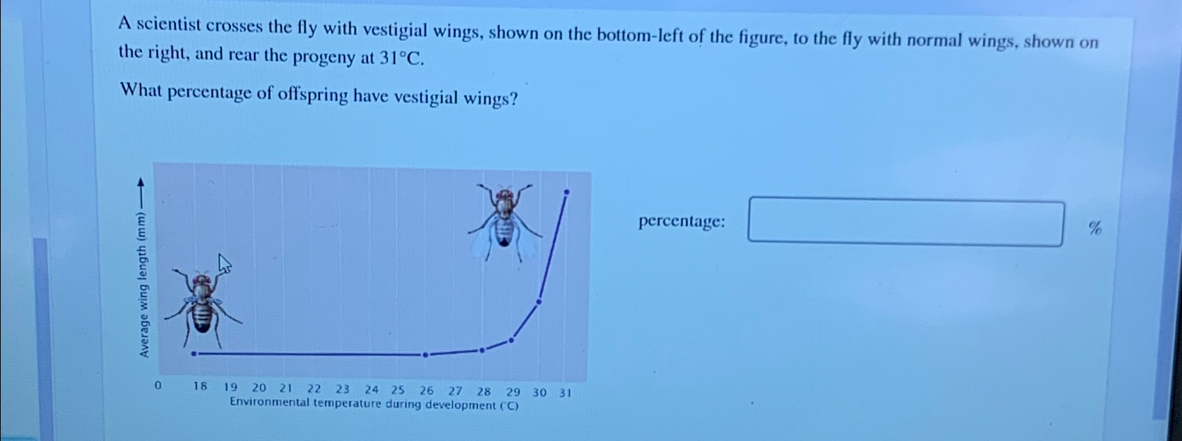 Solved A scientist crosses the fly with vestigial wings, | Chegg.com