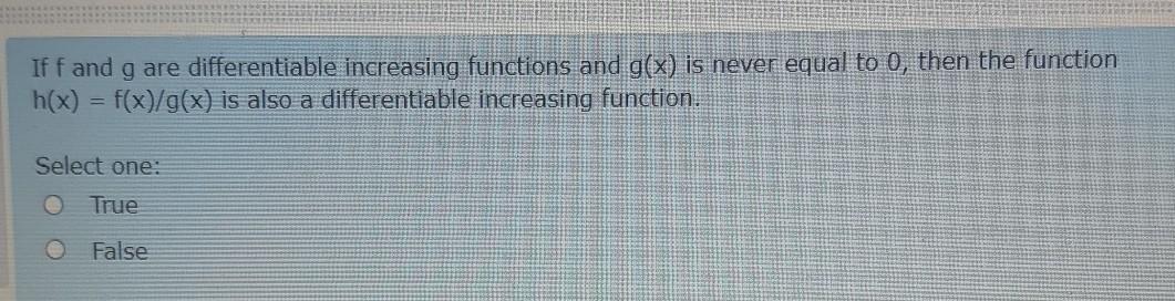 Solved If fand g are differentiable increasing functions and | Chegg.com