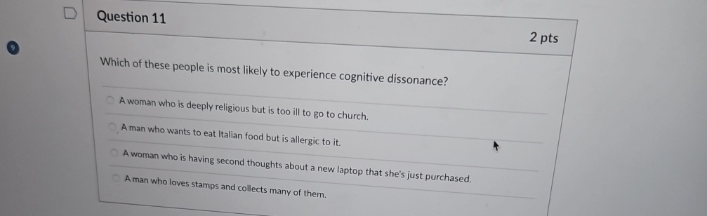 Solved Question 112 ﻿ptsWhich of these people is most likely | Chegg.com