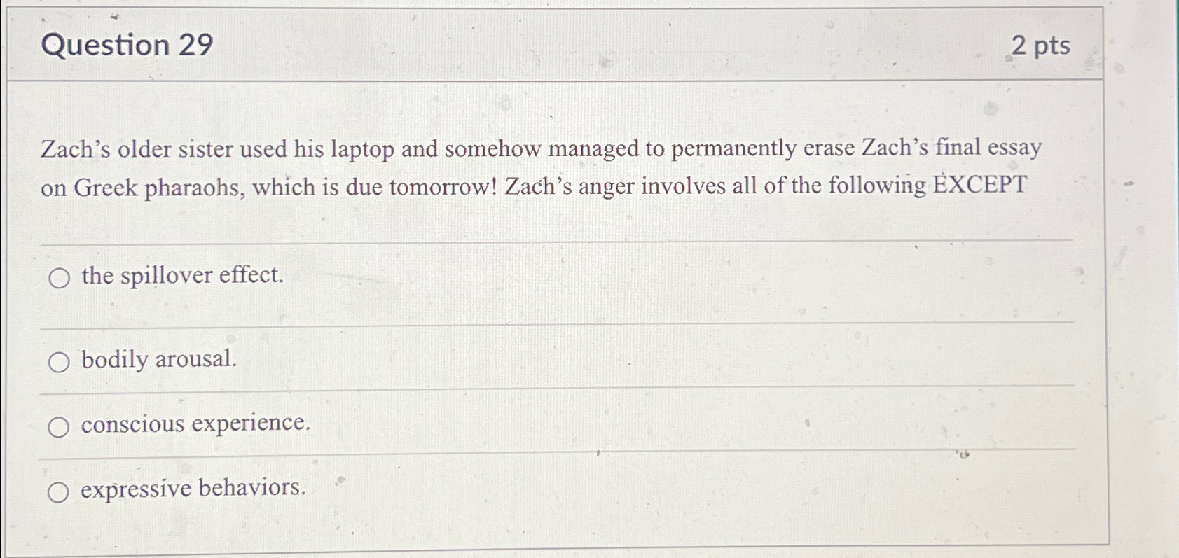 Solved Question 292 ﻿ptsZach's older sister used his laptop | Chegg.com