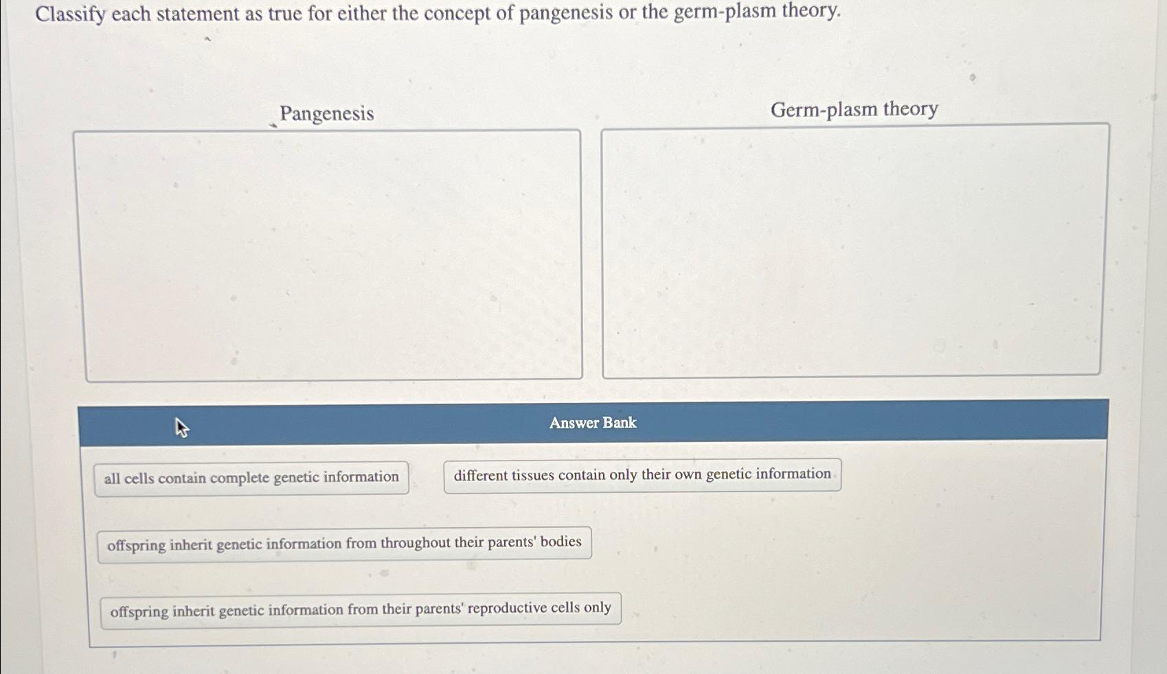 Solved Classify each statement as true for either the | Chegg.com