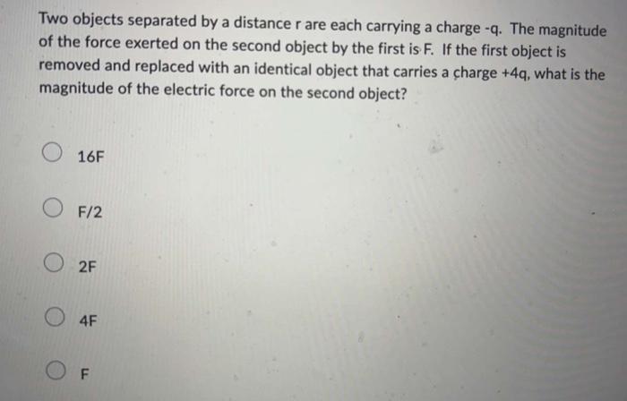 Solved Two objects separated by a distance r are each | Chegg.com