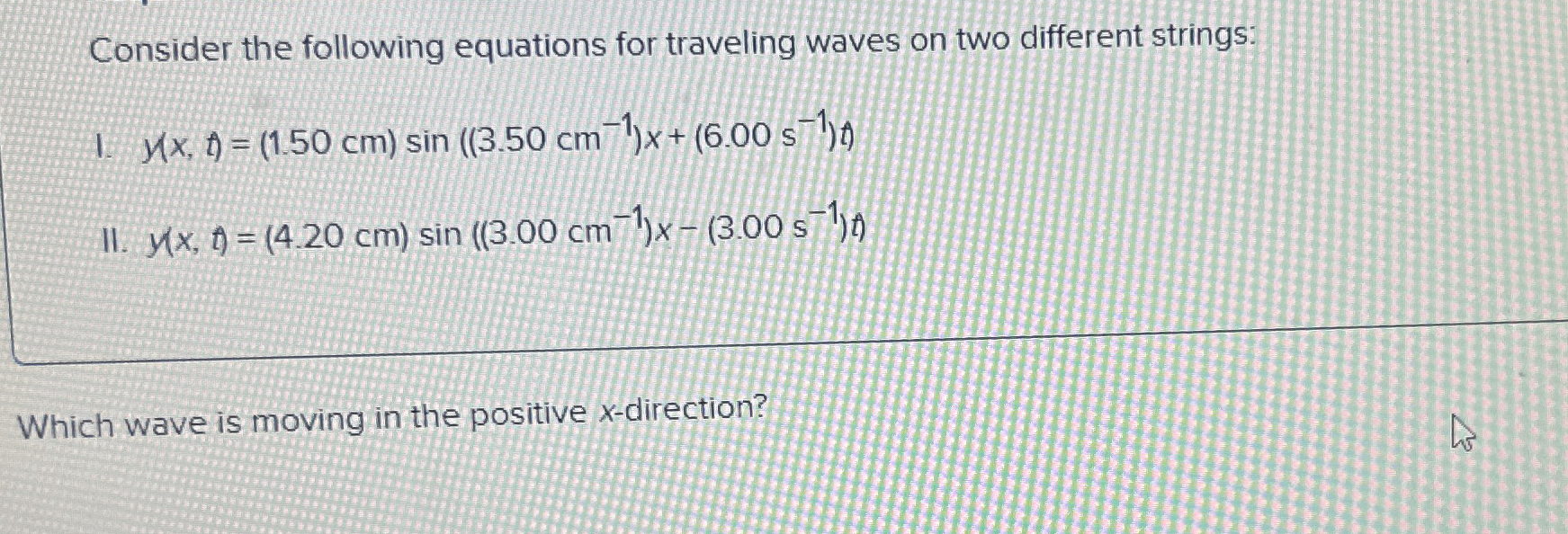 Solved Consider the following equations for traveling waves | Chegg.com