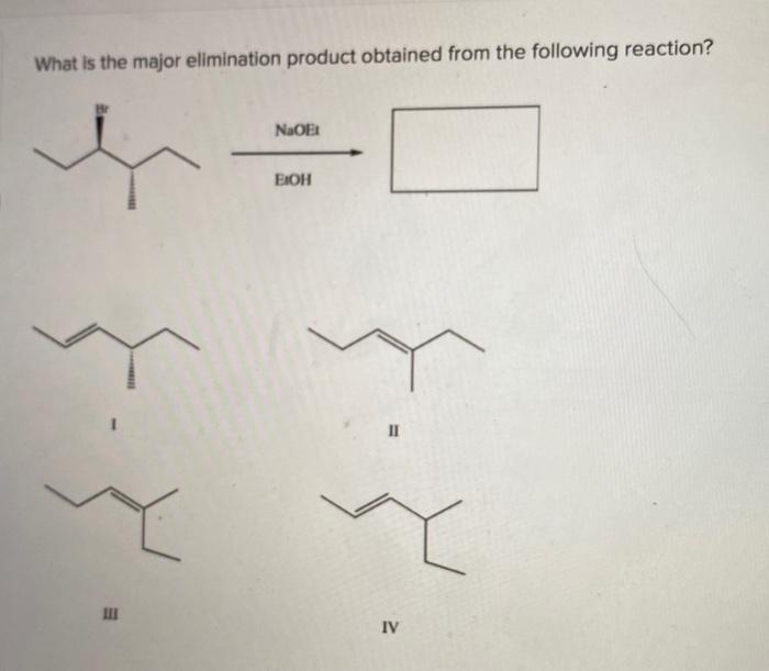 Solved What is the major elimination product obtained from | Chegg.com