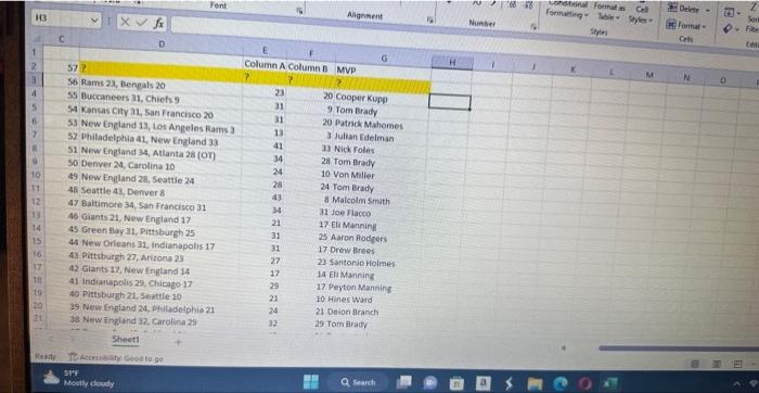 Solved Please fill out the yellow highlighted excel boxes | Chegg.com