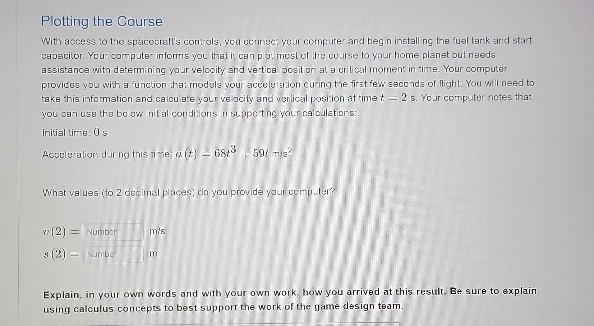 Solved Plotting the Course With access to the spacecraft's | Chegg.com