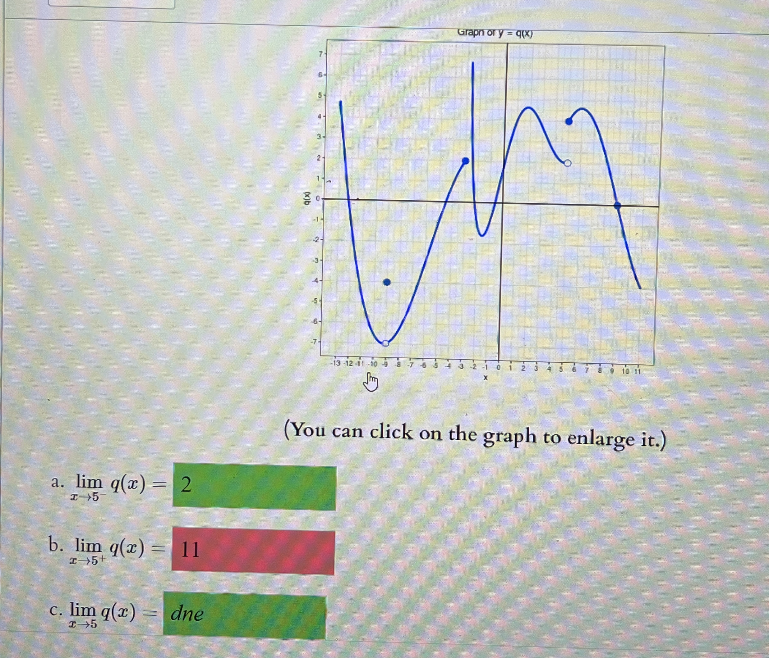 Solved (You can click on the graph to enlarge | Chegg.com