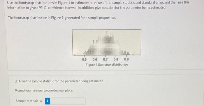 Solved Use the bootstrap distributions in Figure 1 to | Chegg.com