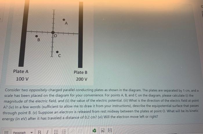 Solved Consider two oppositely-charged parallel conducting | Chegg.com