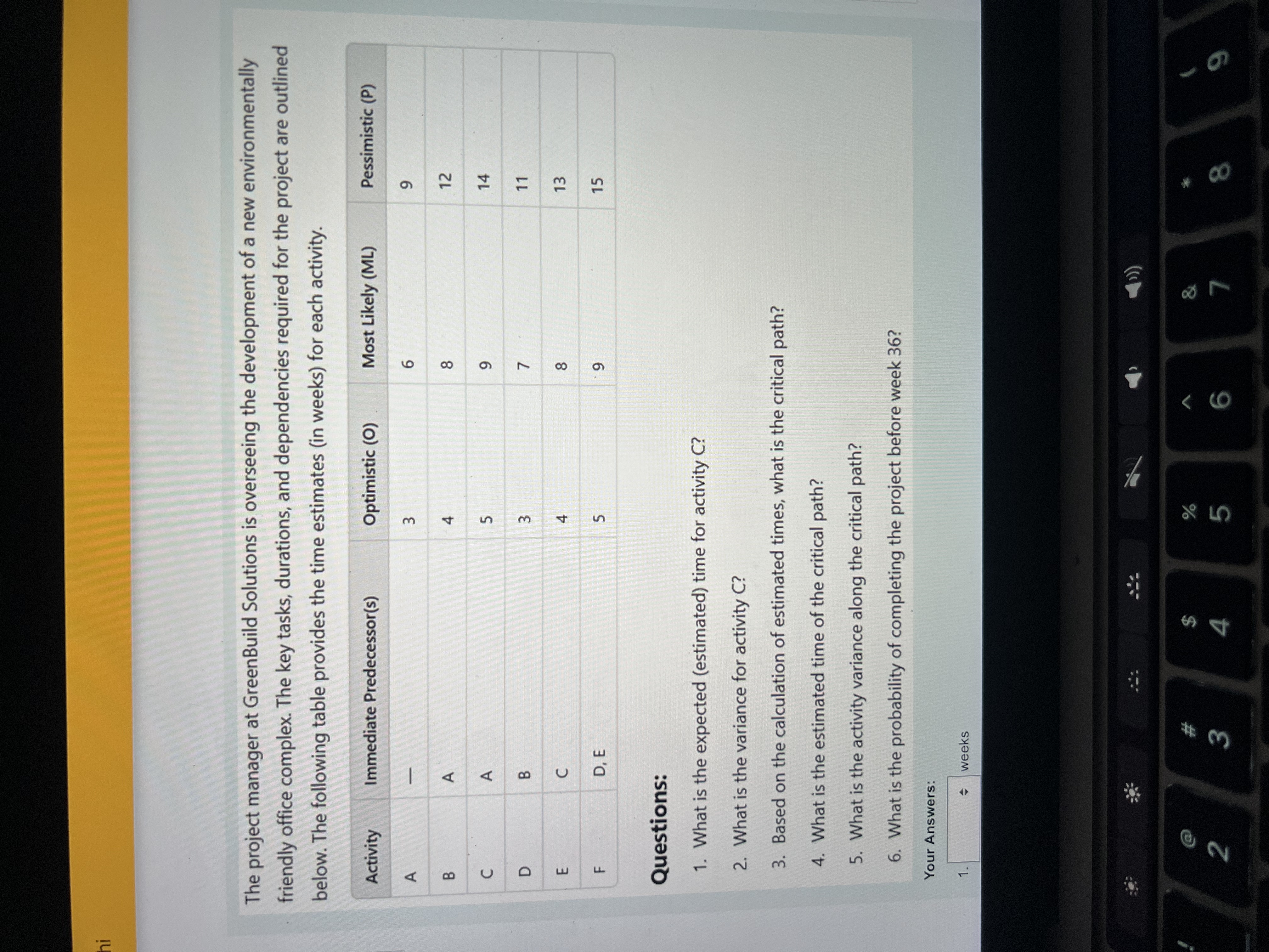Solved The project manager at GreenBuild Solutions is | Chegg.com