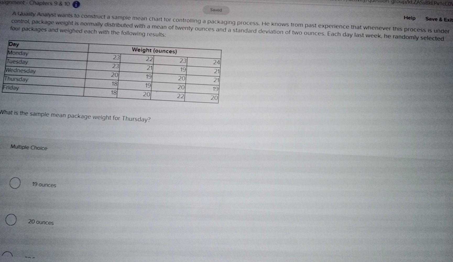 Solved ssignment Chapters 9 & 10 group/KEZASS KEPICCO Saved | Chegg.com Solved ssignment Chapters 9 & 10 group/KEZASS KEPICCO Saved | Chegg.com