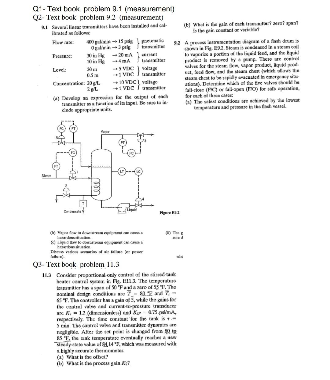 Q1- Text book problem 9.1 (measurement) Q2- Text book | Chegg.com