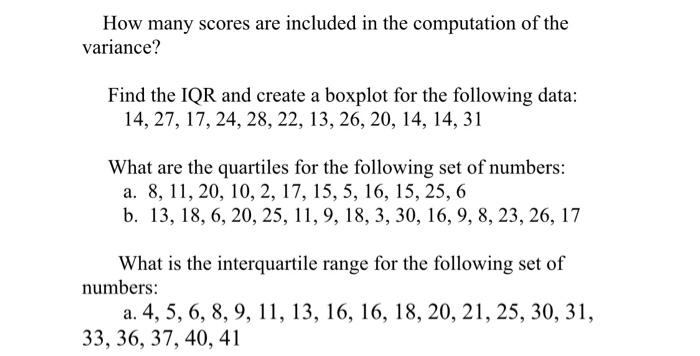 Solved How many scores are included in the computation of | Chegg.com